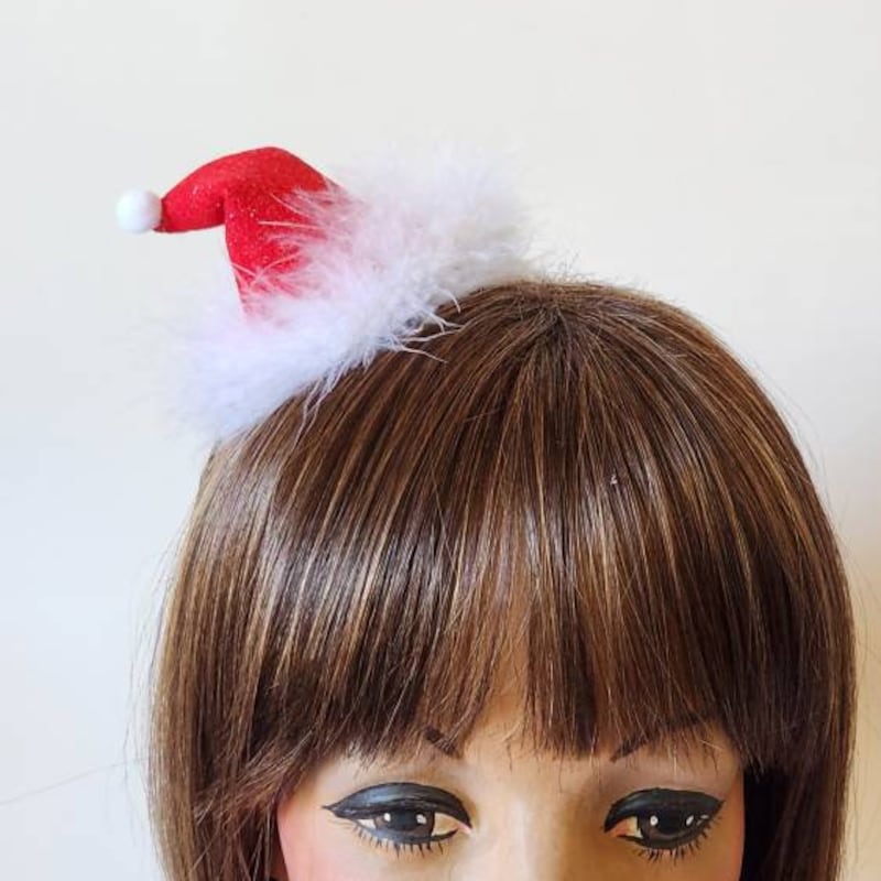 Tiny Christmas Hat Clip - Etsy