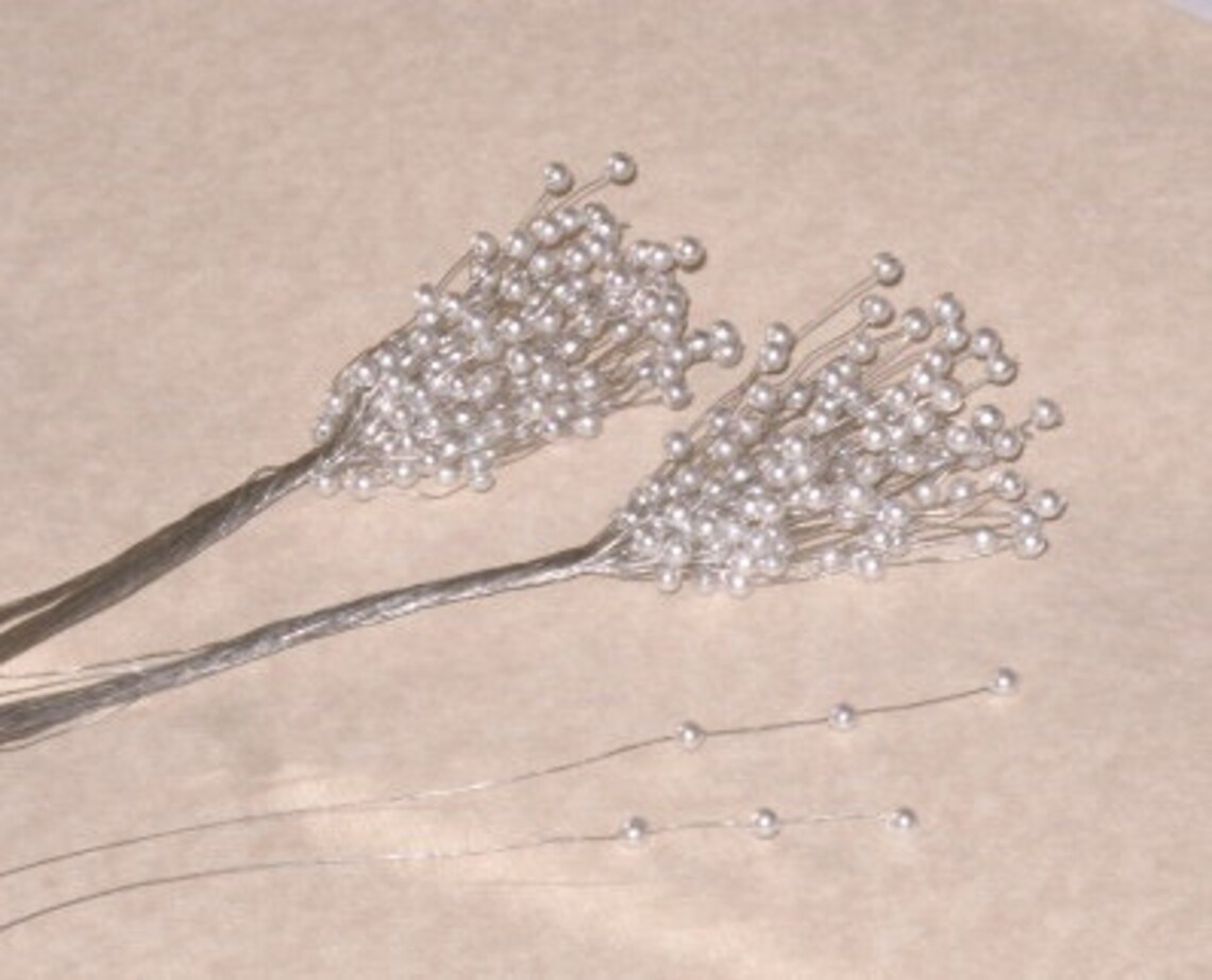 Pearl Spray Pearl Shoots Wired Pearls Floral 4mm Pearl Sprays Bridal ...