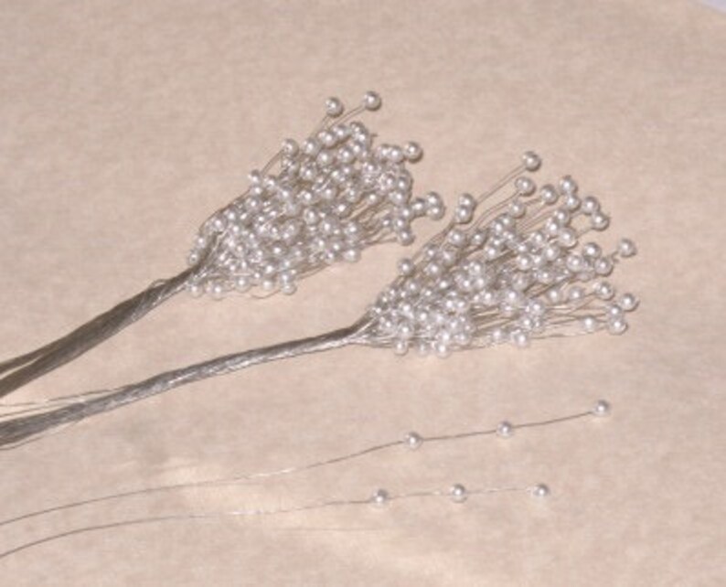 Pearl Spray Pearl Shoots Wired Pearls Floral 4mm Pearl Sprays | Etsy