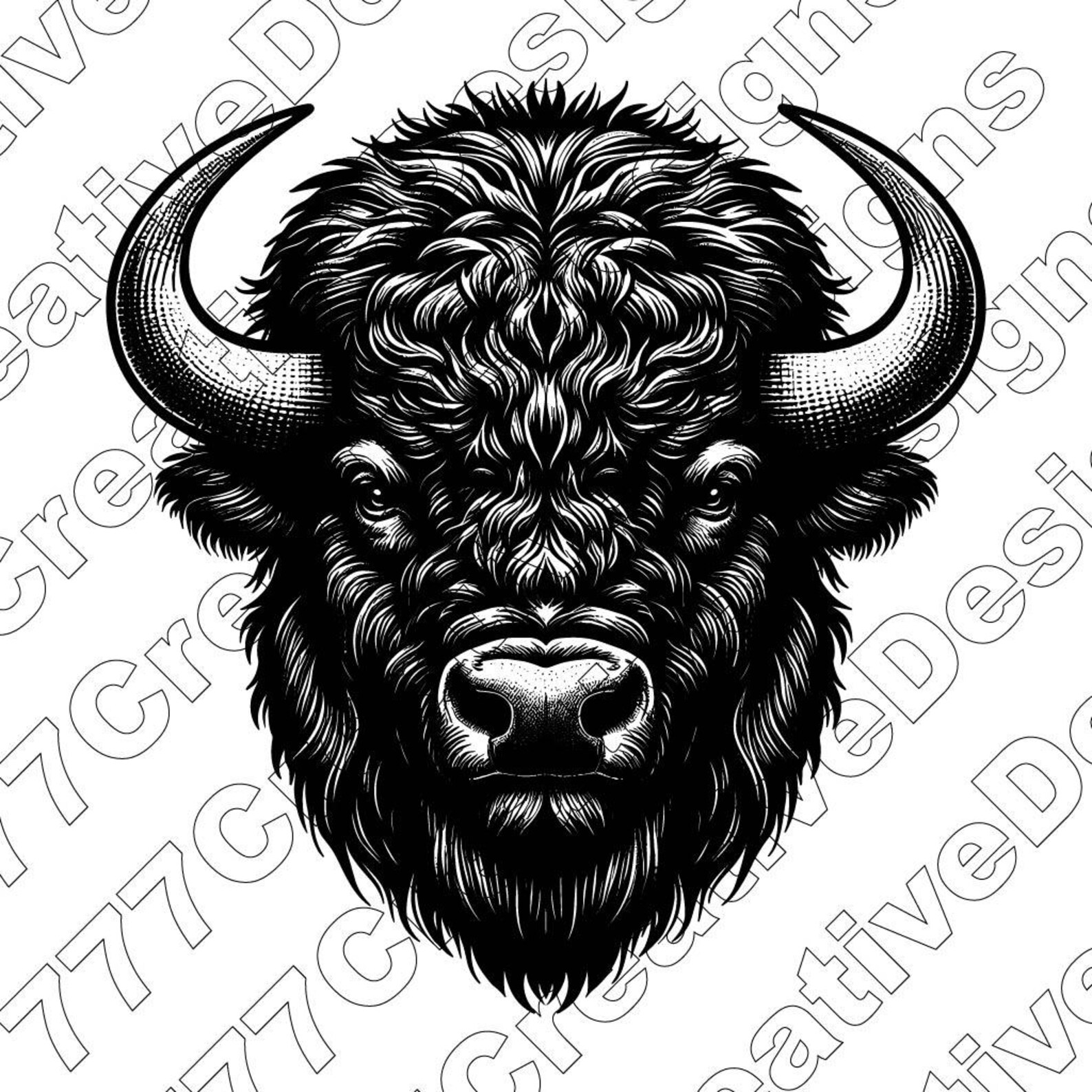 Bison Vector Illustration, Bison Svg, Bison Png, Bison Jpg, Bison Art, Bison Clipart, Cut Files ...