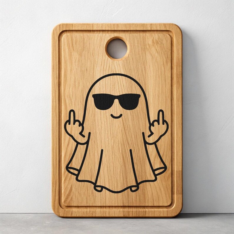 Ghost Middle Finger Vector Illustration, Svg, Jpg, Png, Ghost Art, T ...