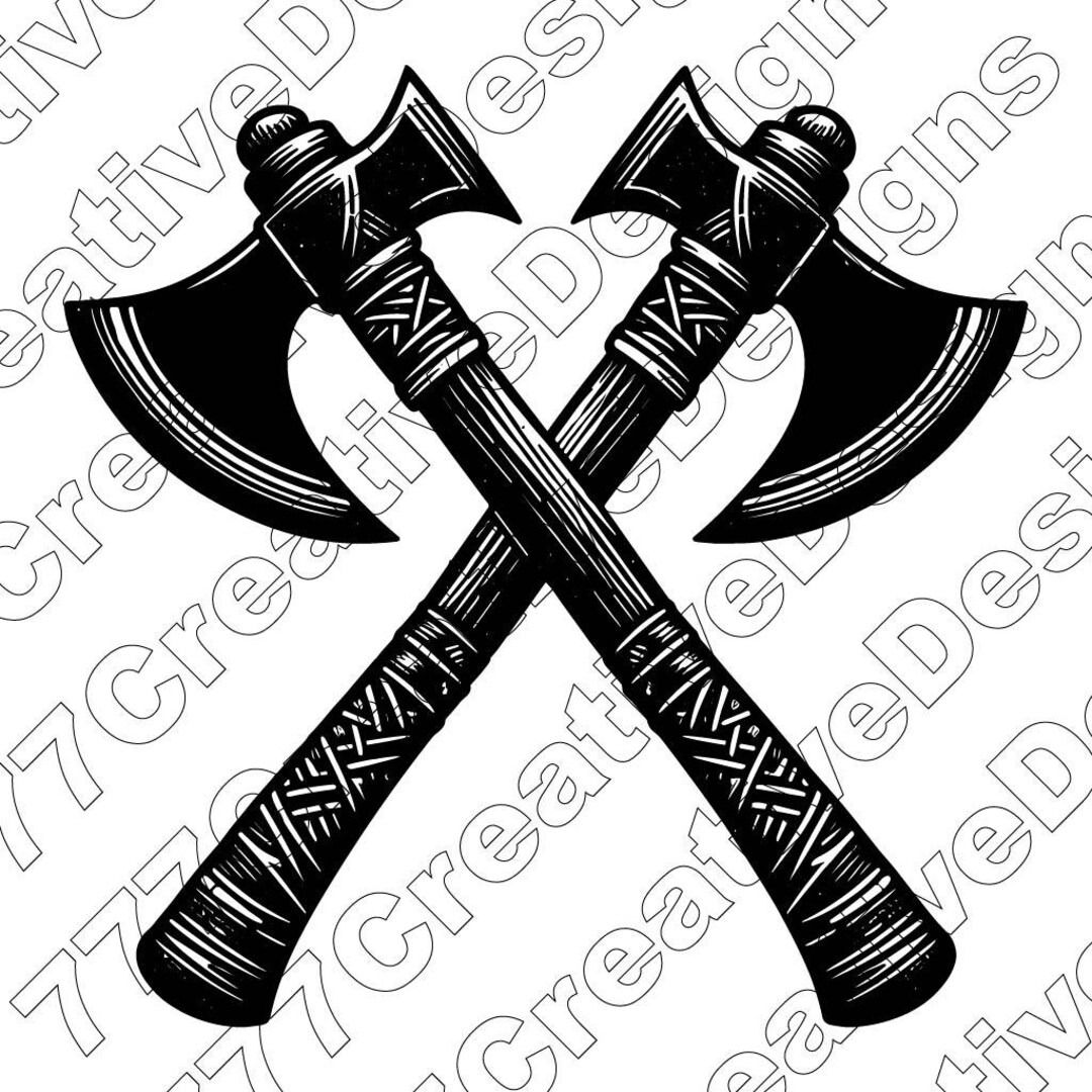 Viking Axe Vector Illustration, Svg, Jpg, Png, Viking Axe Art, Viking T ...