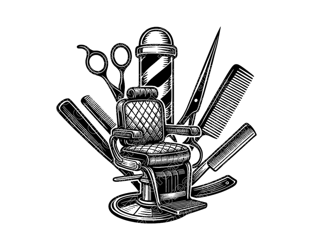 Vintage Barber Shop Vector Illustration, Barber SVG, Barber PNG, JPG, Barber Art and Clipart ...