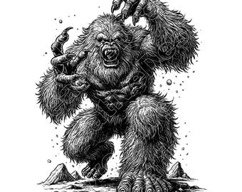 Bigfoot Footprint Illustration, Bigfoot SVG, Bigfoot PNG, Bigfoot JPG ...