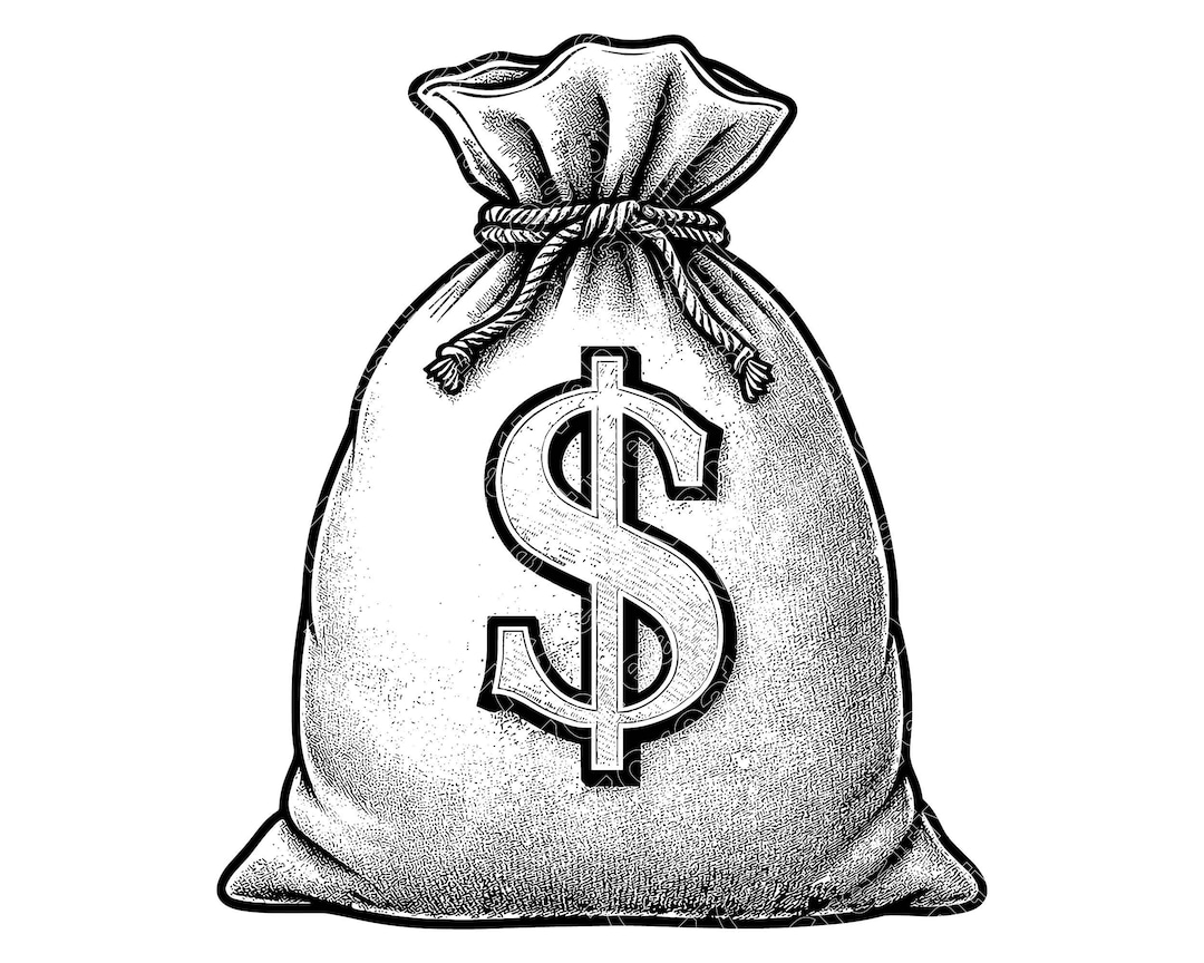 Dollar Sack Vector Illustration, Dollar SVG, Sack PNG, Money Bag, Money ...