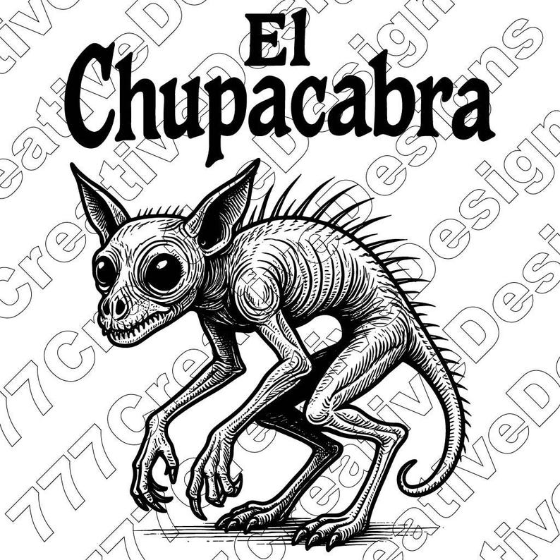 Chupacabra Vector Illustration, Chupacabra Svg, Png, Jpg, Chupacabra ...