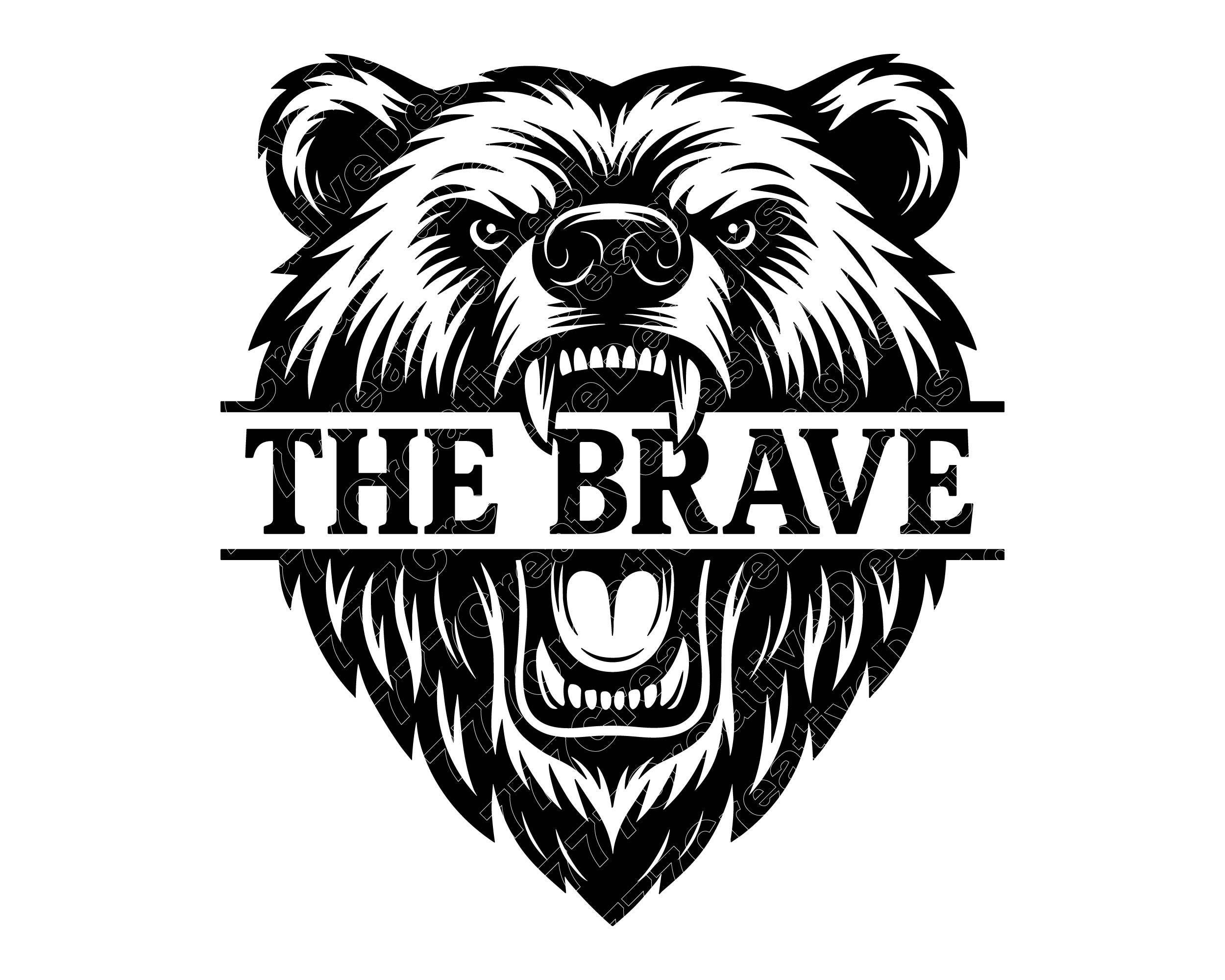 Bear the Brave Vector Illustration, Bear SVG, Bear PNG, Bear JPG, Angry ...
