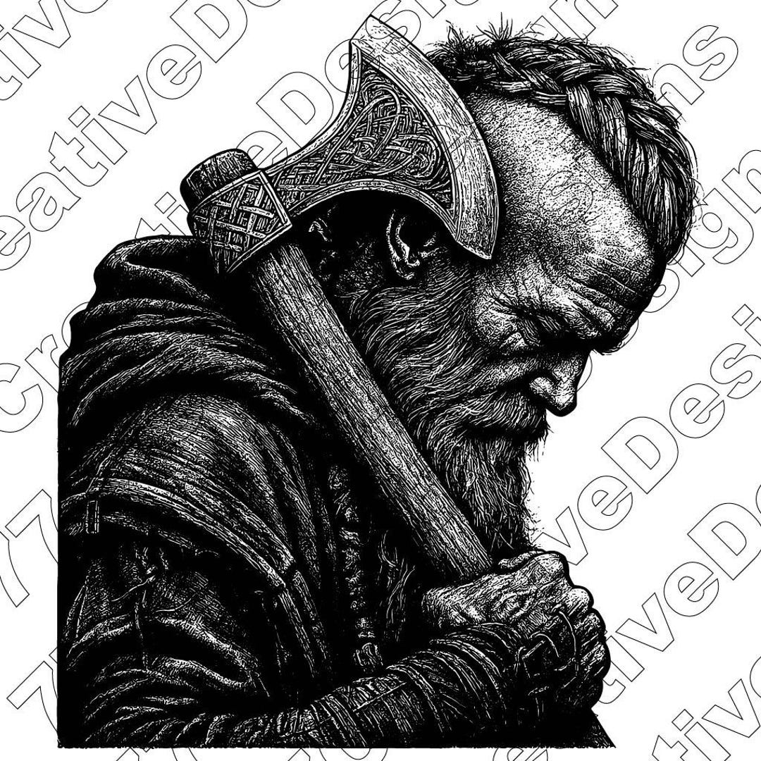 Viking Vector Illustration, Viking Svg, Viking Png, Ragnar Lothbrok ...