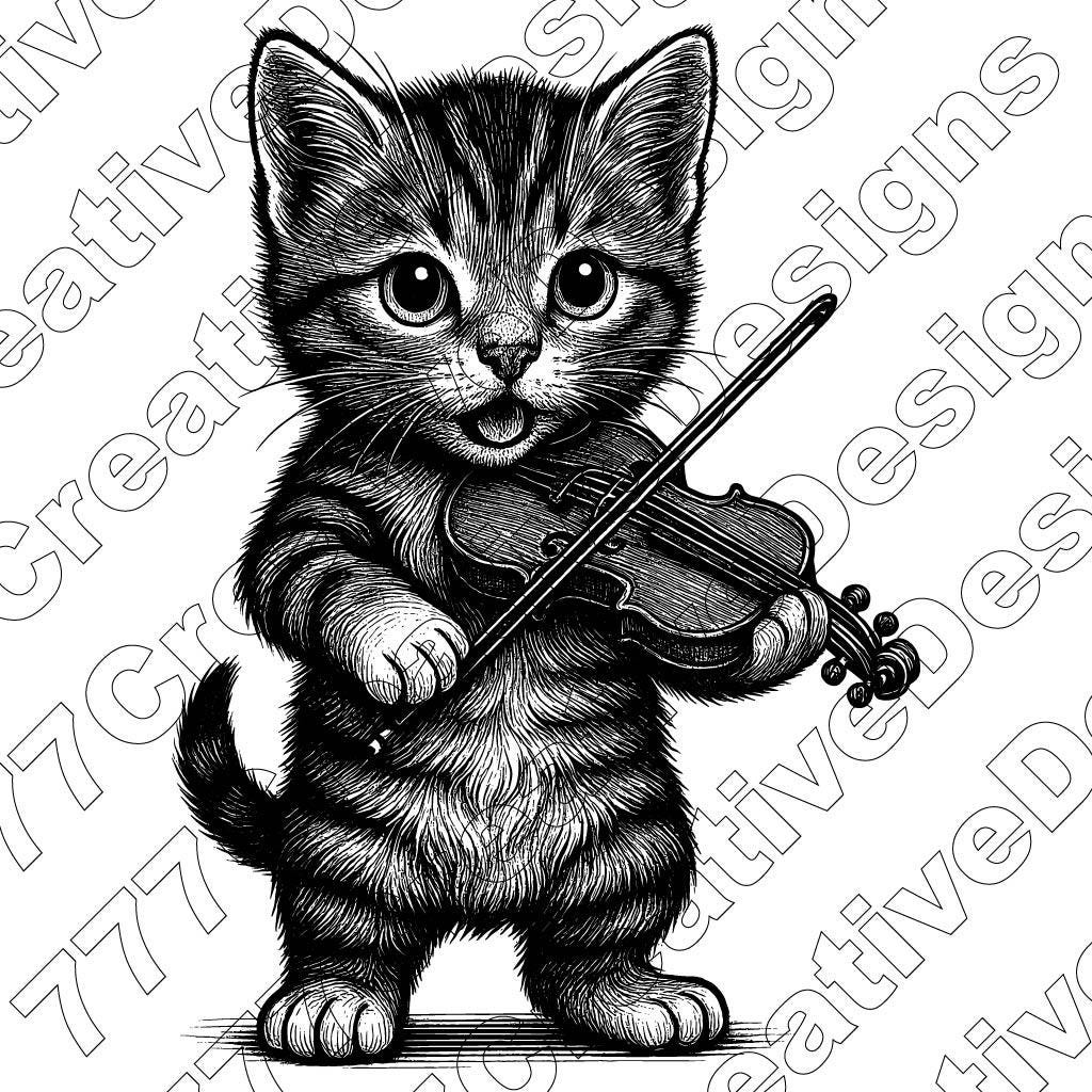Kitten Vector Illustration, Kitten Svg, Kitten Png, Kitten Art, Kitten ...
