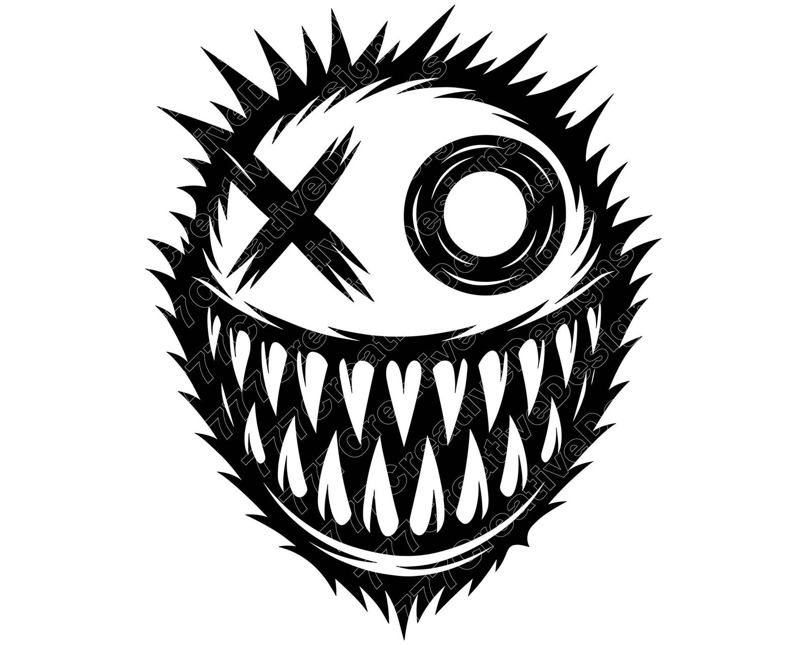 Evil Smiley Face Vector Illustration, Smiley Face SVG, PNG, JPG, Smiley ...