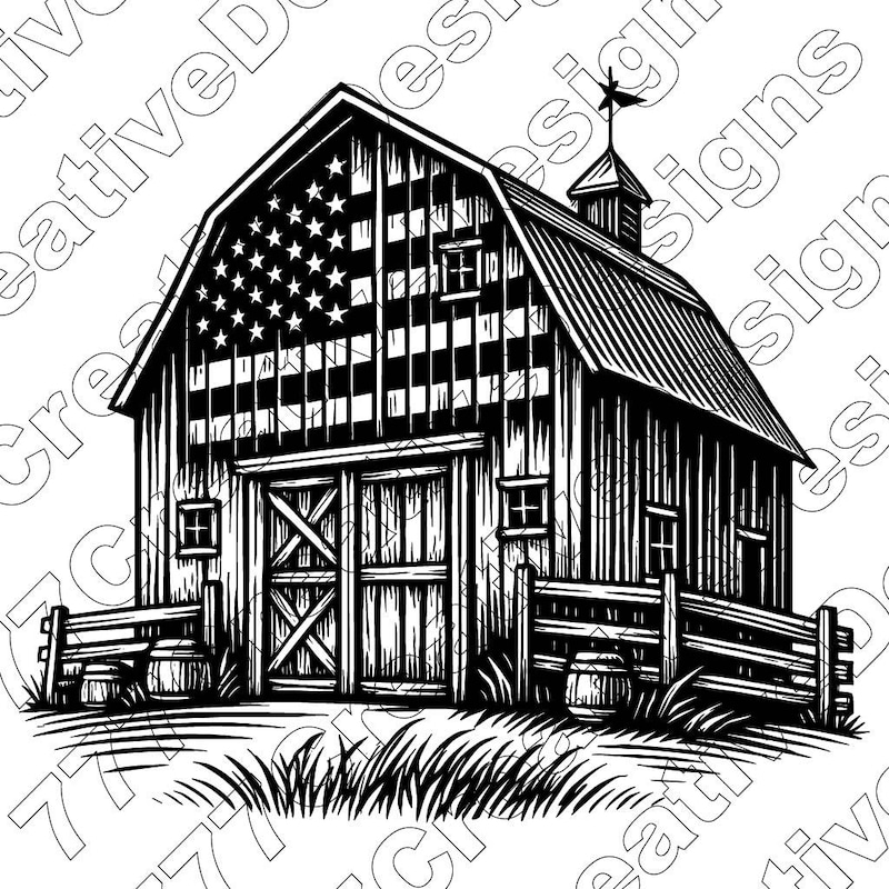 Barn Silhouette - Etsy