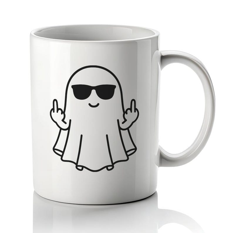 Ghost Middle Finger Vector Illustration, Svg, Jpg, Png, Ghost Art, T ...