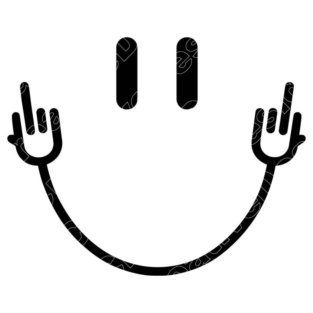 Middle Finger Power Socket Vector Illustration, Smile Face Svg, Png ...