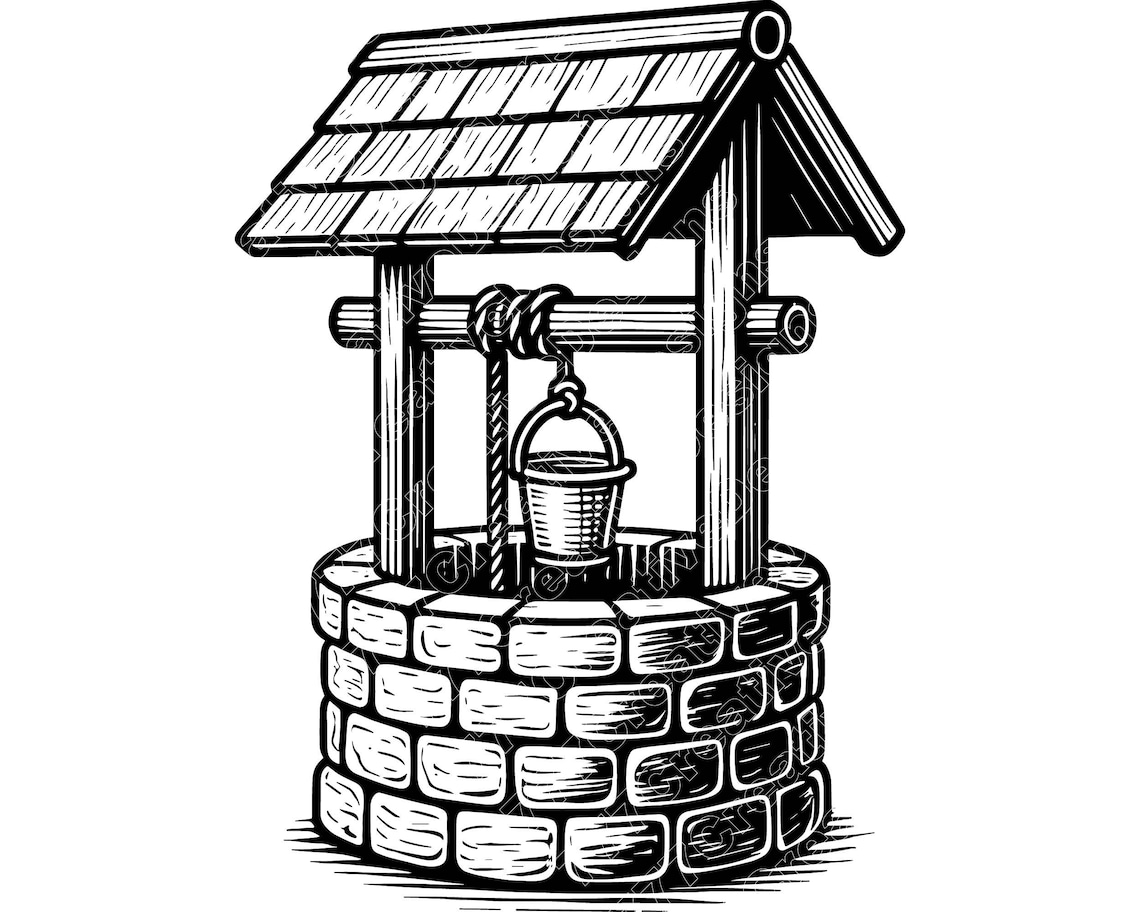Wishing Well Vector Illustration, Wishing Well SVG, Wishing Well PNG ...
