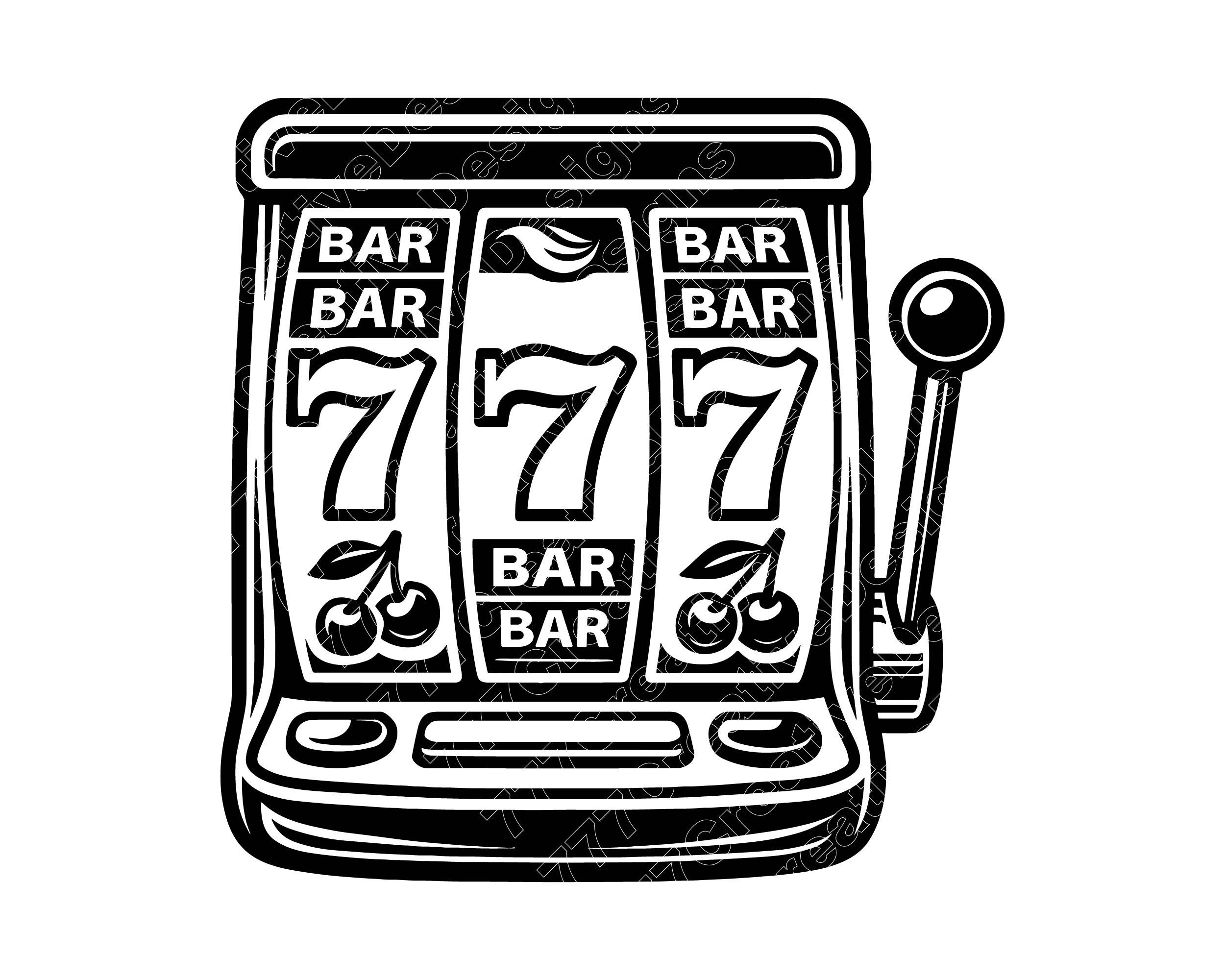 Slot Machine 777 Vector Illustration, Slot Machine SVG, Slot Machine ...
