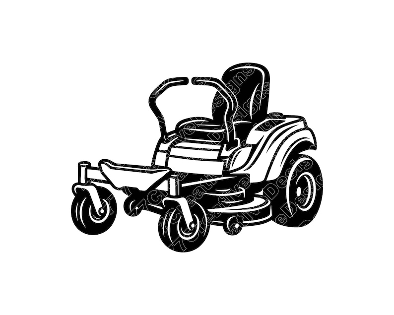 Zero Turn Mower Vector Illustration, Mower SVG, Mower PNG, Mower JPG ...