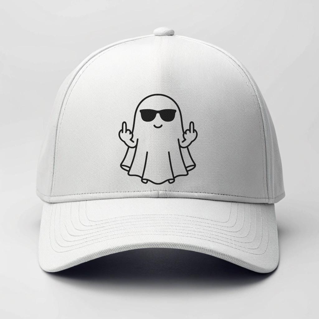 Ghost Middle Finger Vector Illustration, Svg, Jpg, Png, Ghost Art, T ...