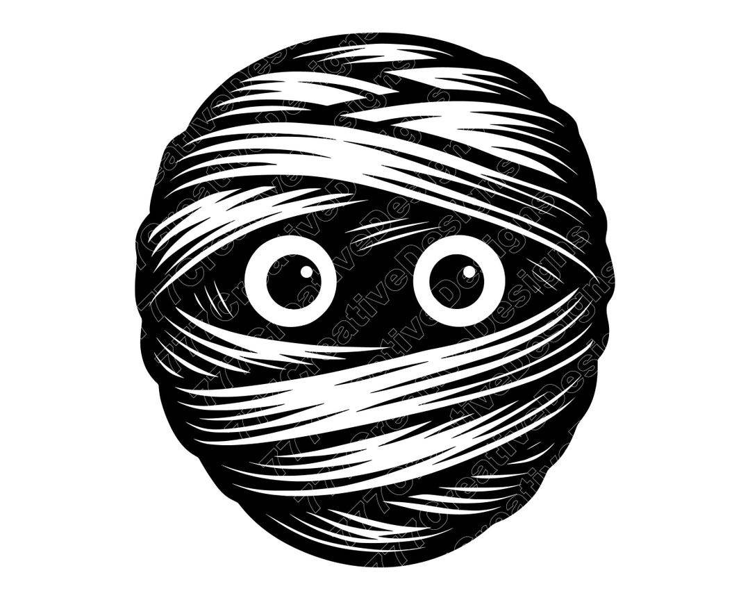 Mummy Head Vector Illustration, Mummy SVG, Mummy PNG, Mummy JPG, Mummy ...