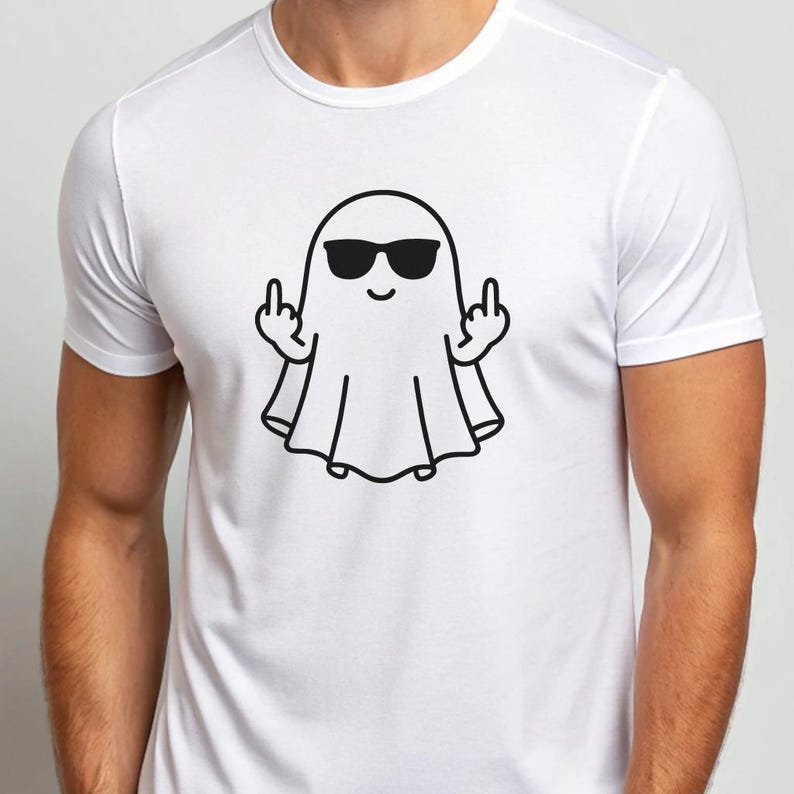 Ghost Middle Finger Vector Illustration, Svg, Jpg, Png, Ghost Art, T ...