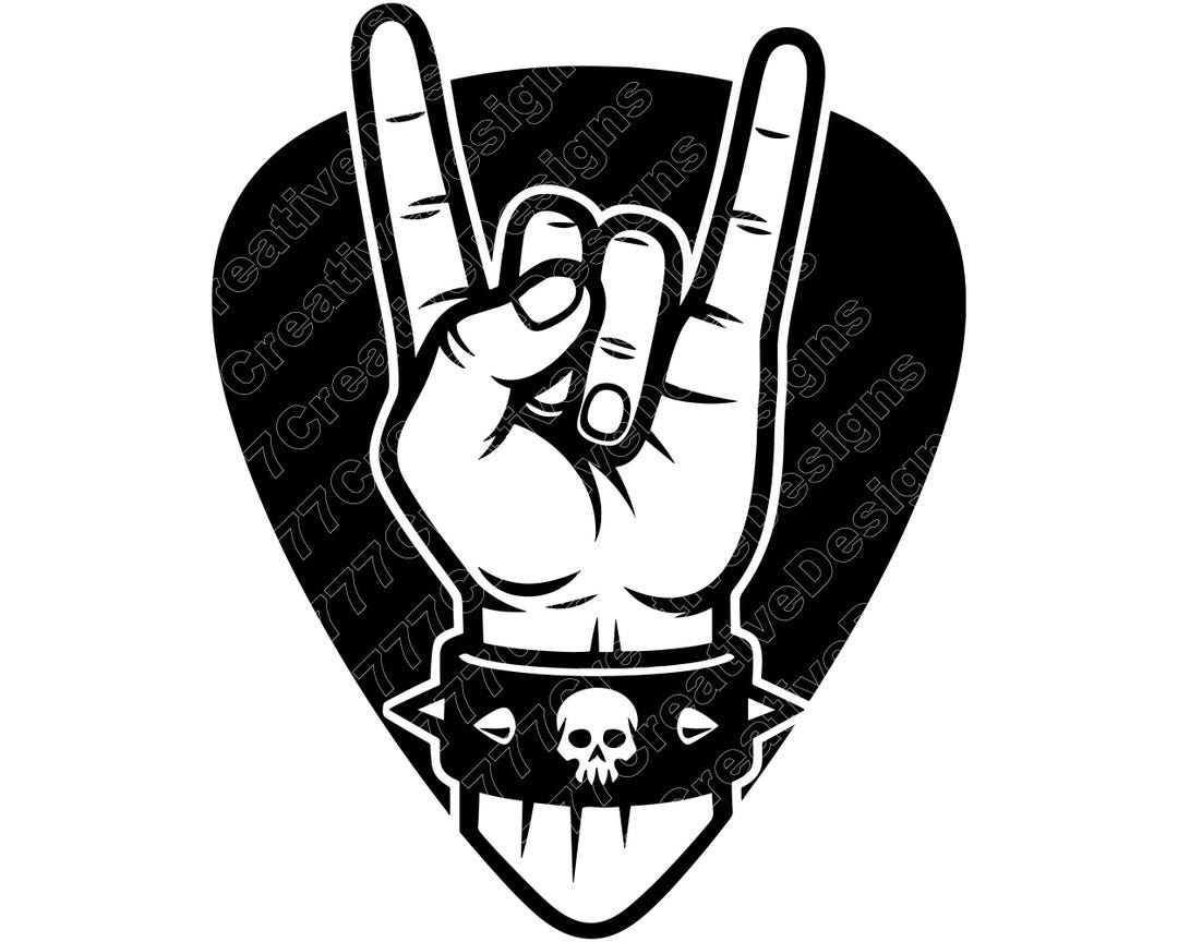 Rock Hand Vector Illustration, Rock Hand SVG, Rock PNG, JPG, Rock Hand ...