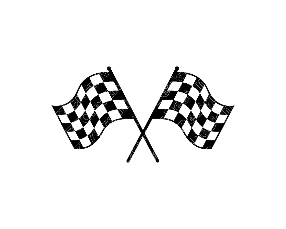 Checkered Flags Vector Illustration, Checkered Flags SVG, Flag PNG ...