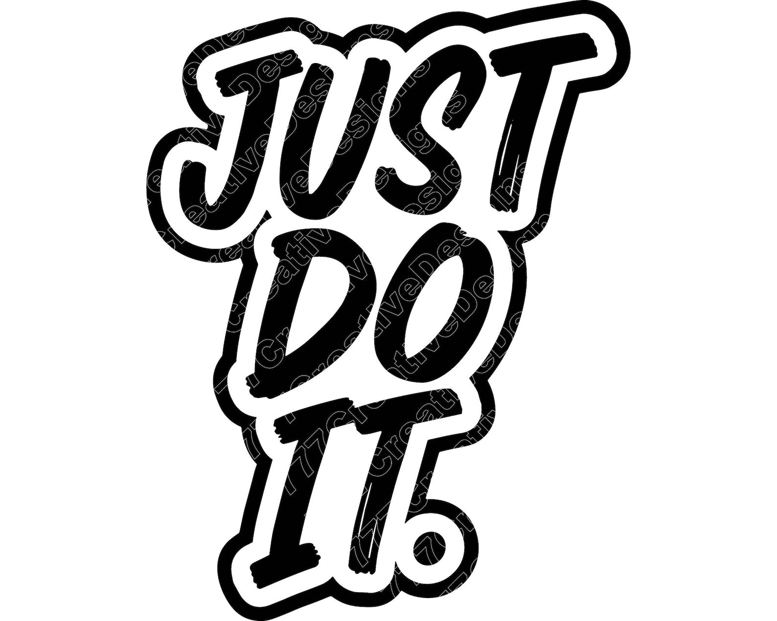 Just Do It Motivational Quote Vector Illustration, SVG, PNG, Just Art ...