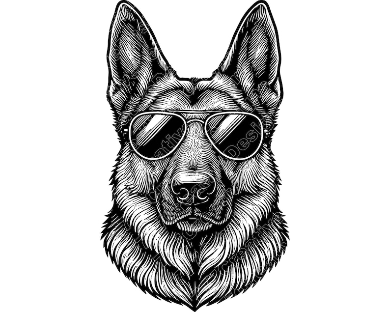 K9 Police Dog Vector Illustration, Police Dog SVG, Police Dog PNG, Dog ...