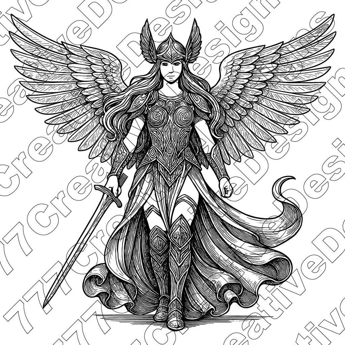 Valkyrie Vector Illustration, Valkyrie Svg, Png, Jpg, Valkyrie Art ...