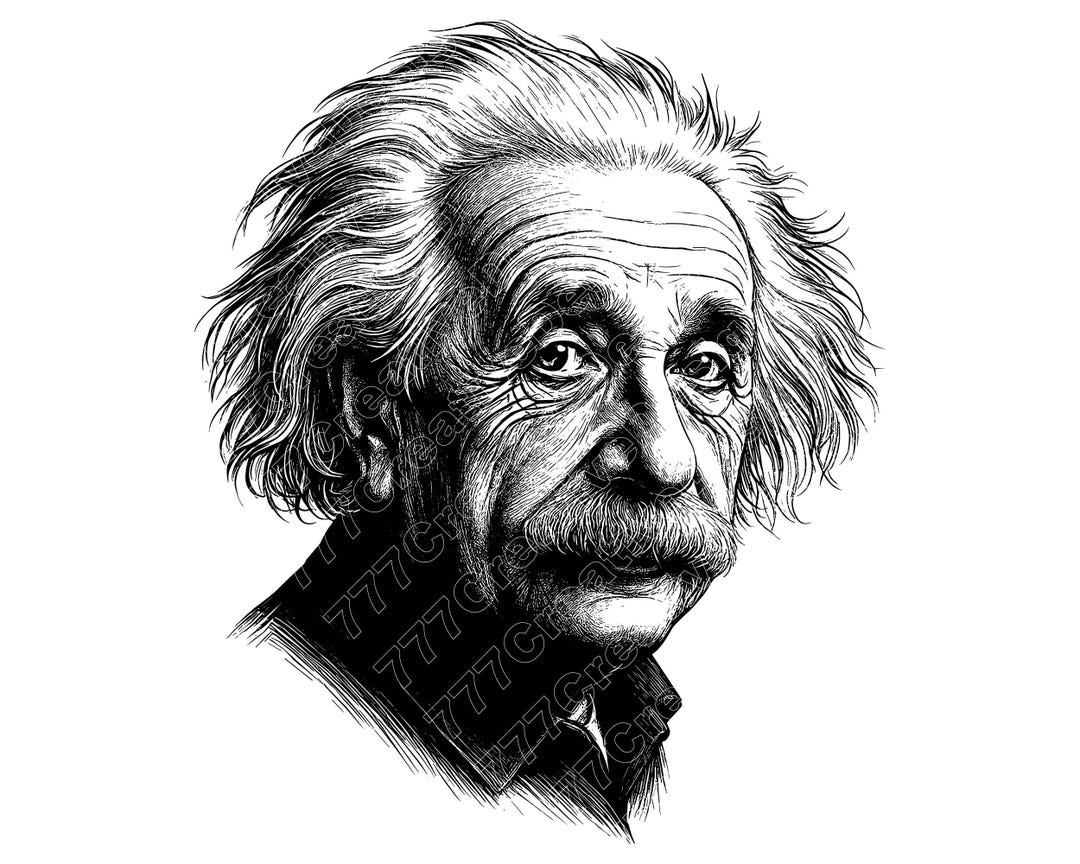 Albert Einstein Vector Illustration, Albert Einstein SVG, Einstein PNG ...