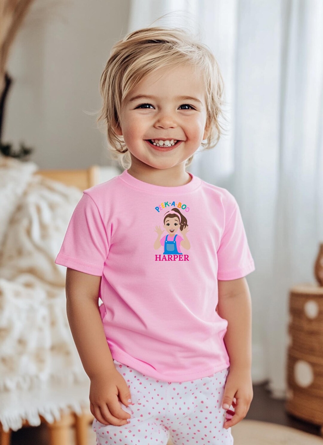 Ms Rachel. Personalized Infant Fine Jersey Tee With Peek-a-boo Design ...