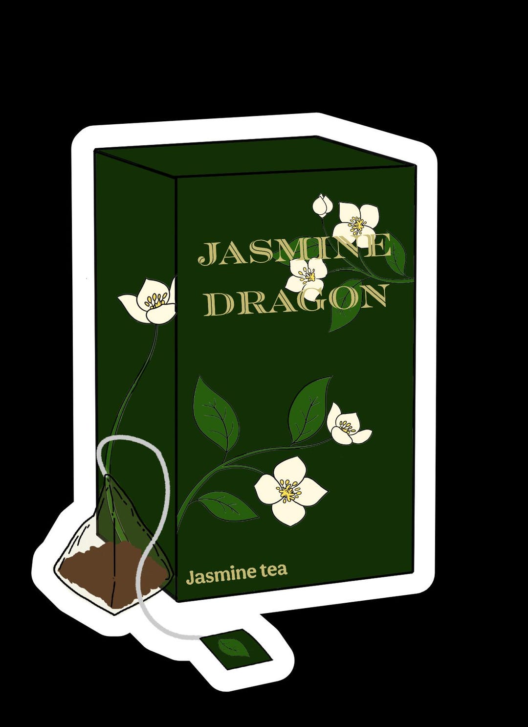 Atla Sticker "the Jasmine Dragon" Tea Shop Tea Box Quality Vinyl ...