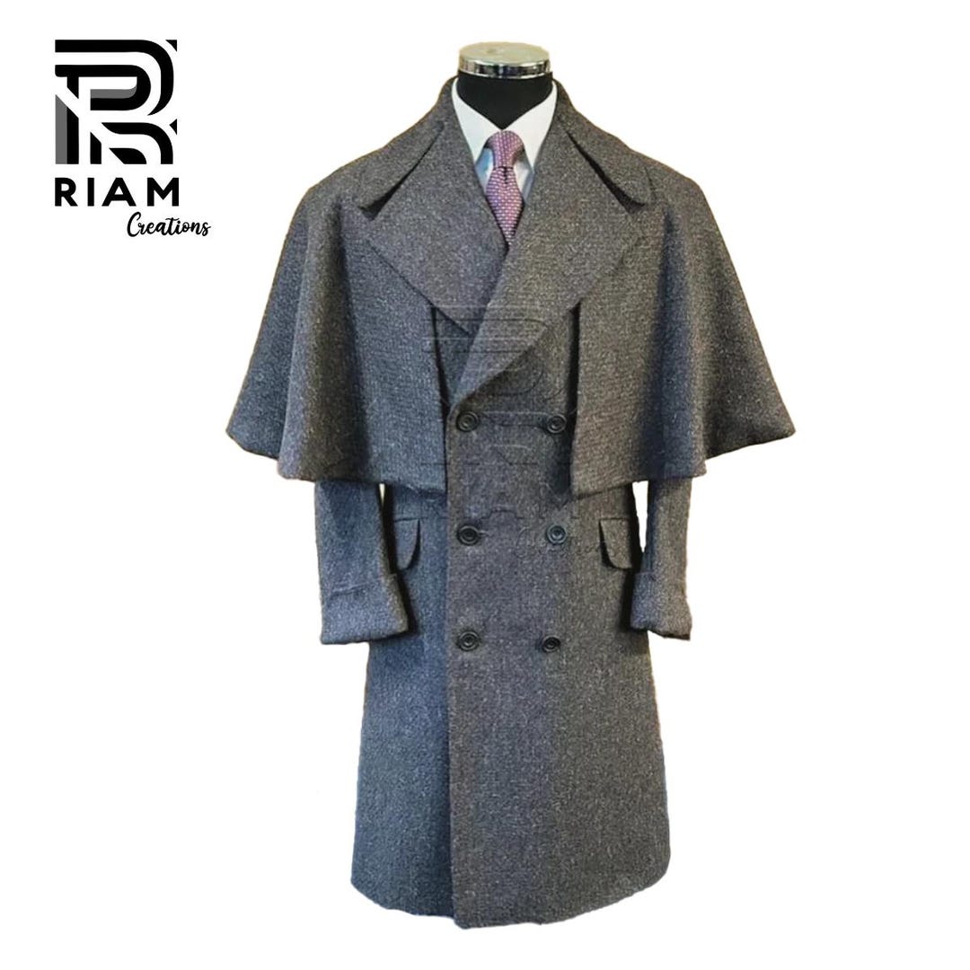 Victorian Inverness Coat | Sherlock Holmes Cloak | Vintage Wool ...