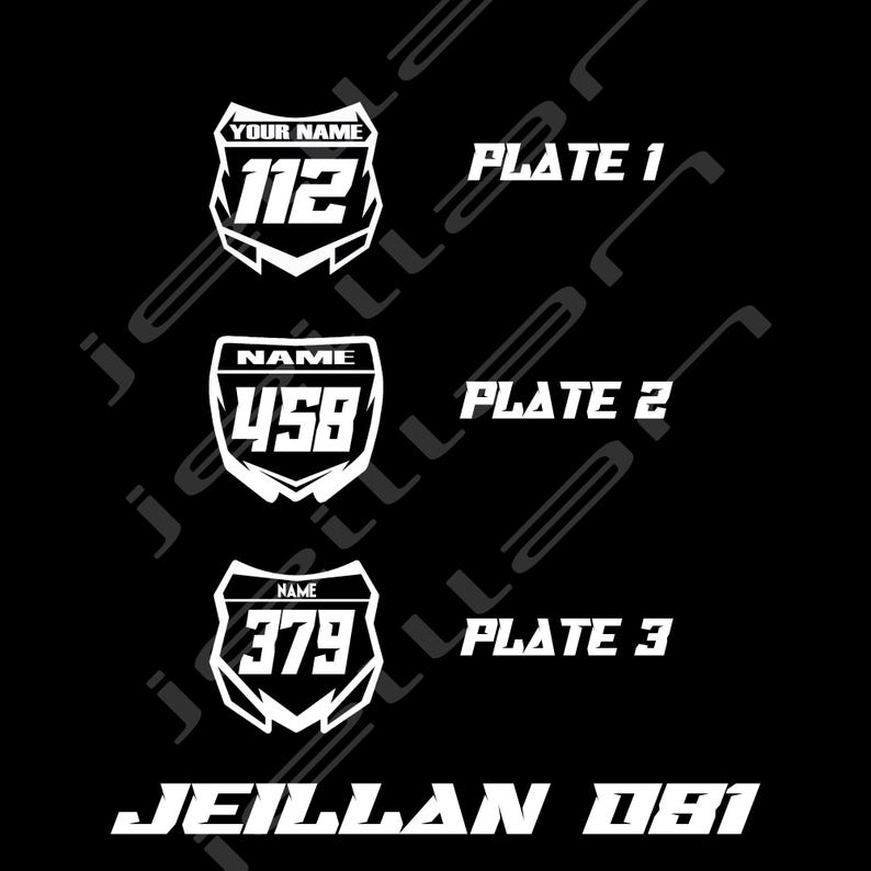Sterling Silver Motocross Number Plate Necklace: Personalized Racing ...