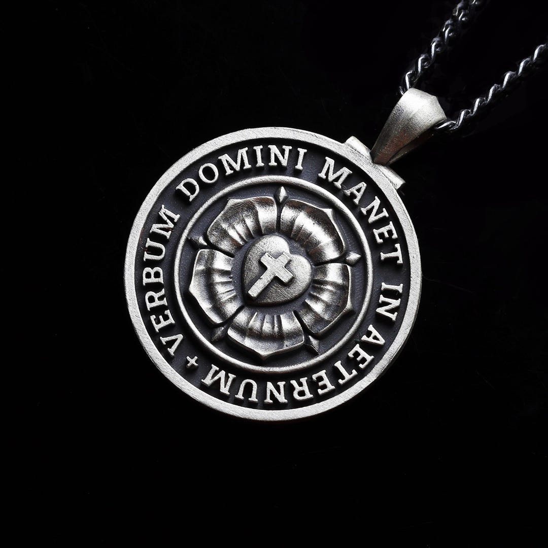Lutheran Necklace, Reformist VDMA Motto Pendant for Men & Women ...