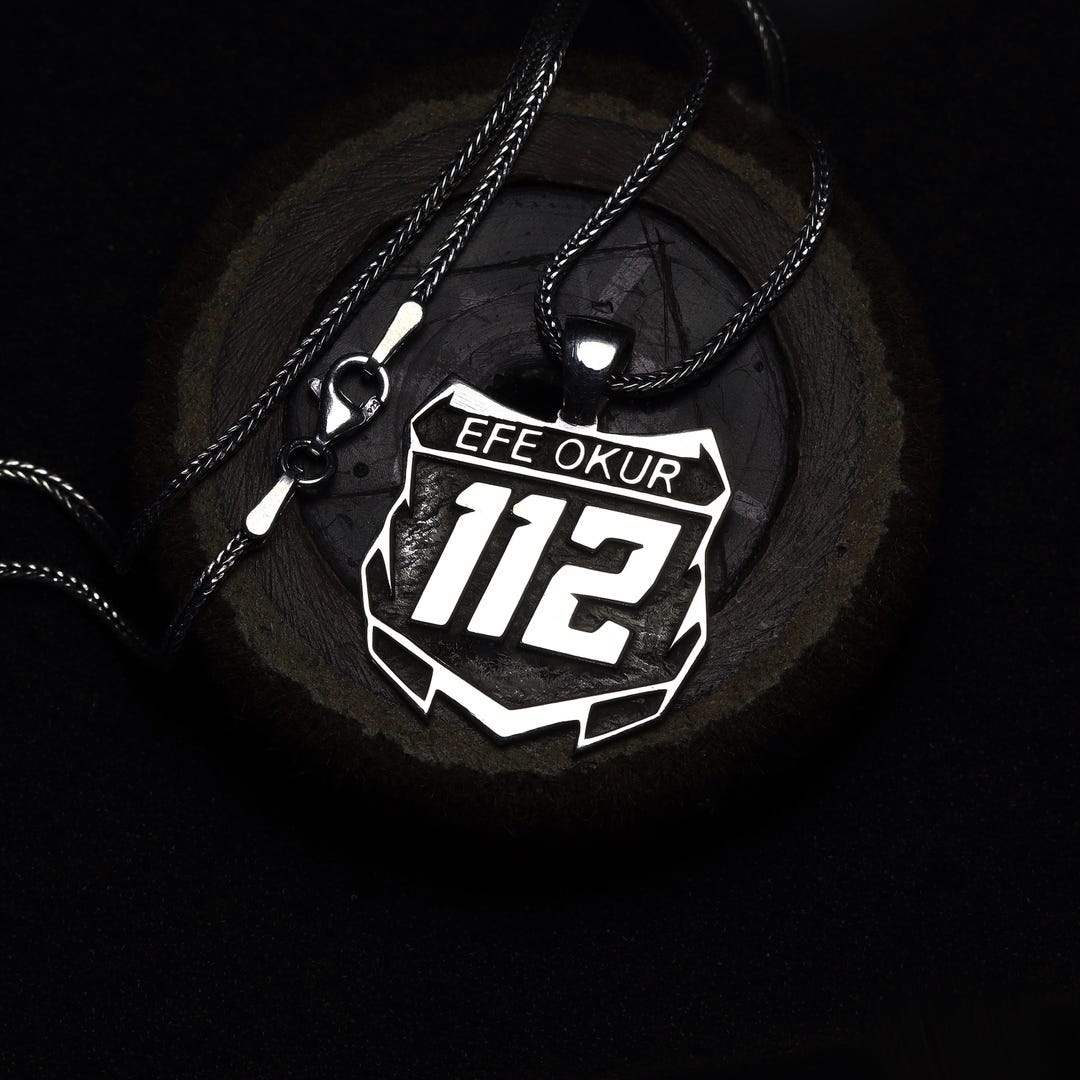 Sterling Silver Motocross Number Plate Necklace: Personalized Racing ...