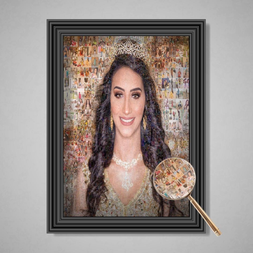 Custom Photo Mosaic Portrait: Anniversary, Wedding, Memory Art - Etsy