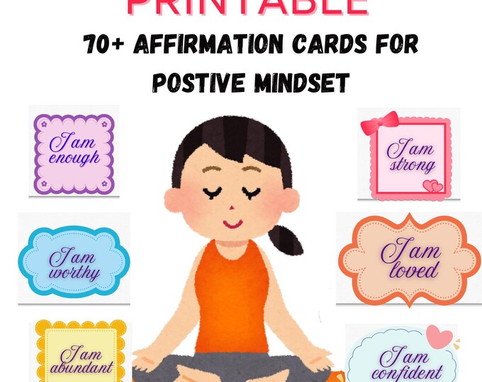 100 Positive Affirmations-printable Digital Affirmation Cards-personal ...