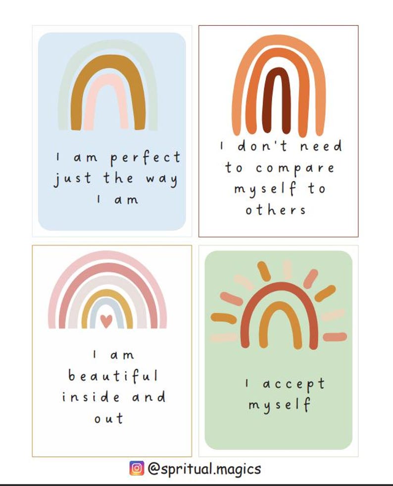 40+ Printable Affirmation Cards | Instant Download | Positive ...