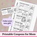 Coloring Printable Mom Coupons – 20 Black & White Vouchers for Mother’s ...