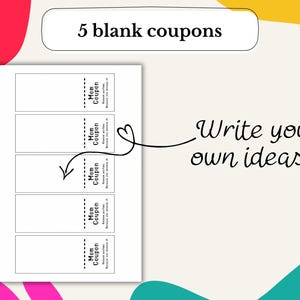 Coloring Printable Mom Coupons – 20 Black & White Vouchers for Mother’s ...