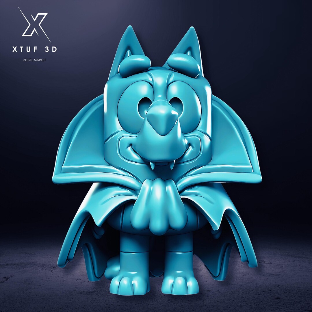 Bluey Halloween-Figur, Bluey 3D-Modell Design, Bluey Statue Stl, Bluey ...