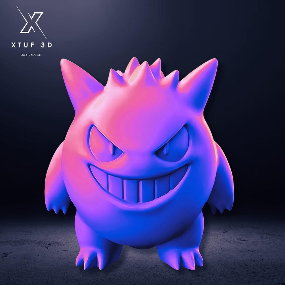 Gengar Figure, Gengar Stl 3D Model Design, Gengar Statue Stl 3D ...