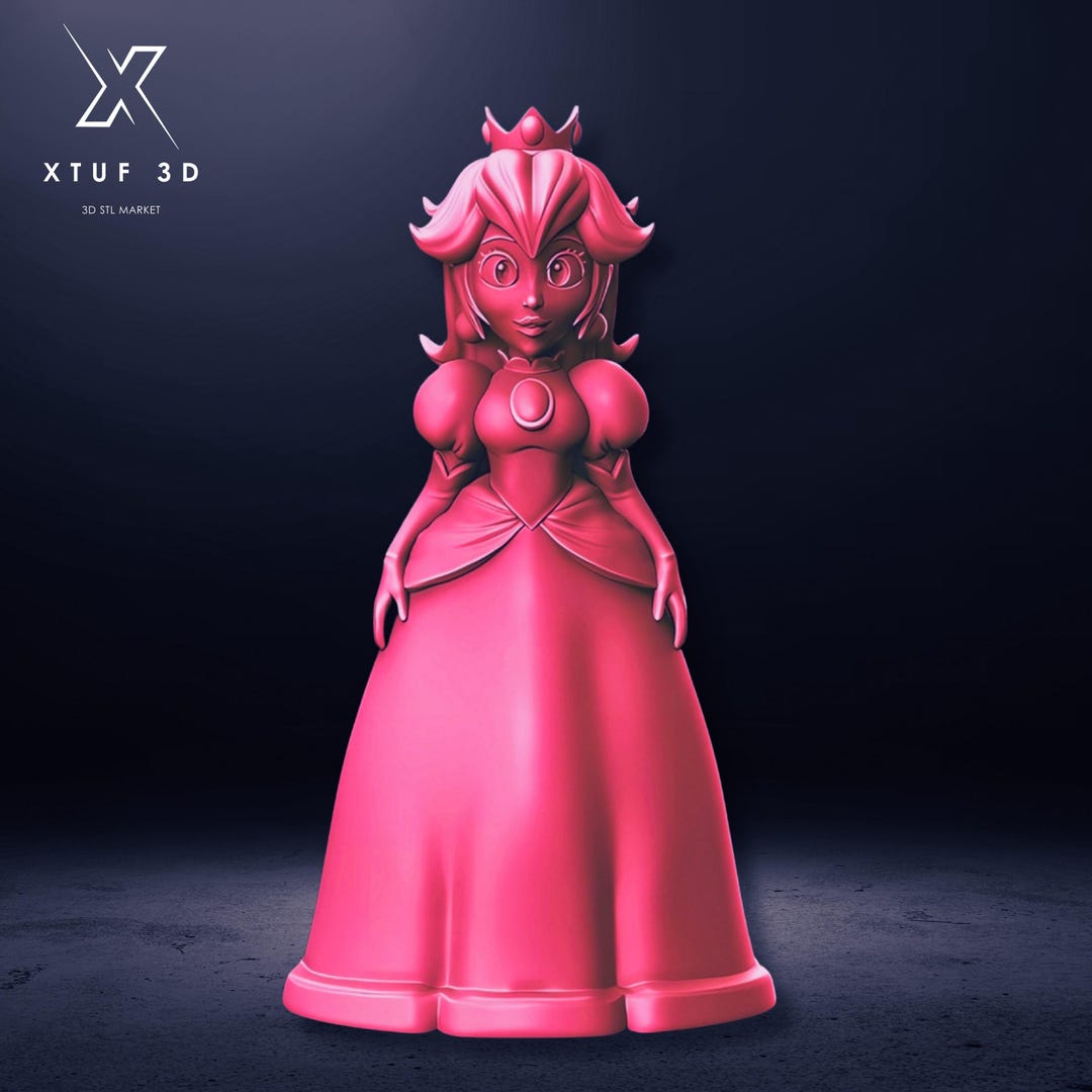 Princess Peach Figure, Peach Stl 3D Model Design, Princess Peach Figure ...