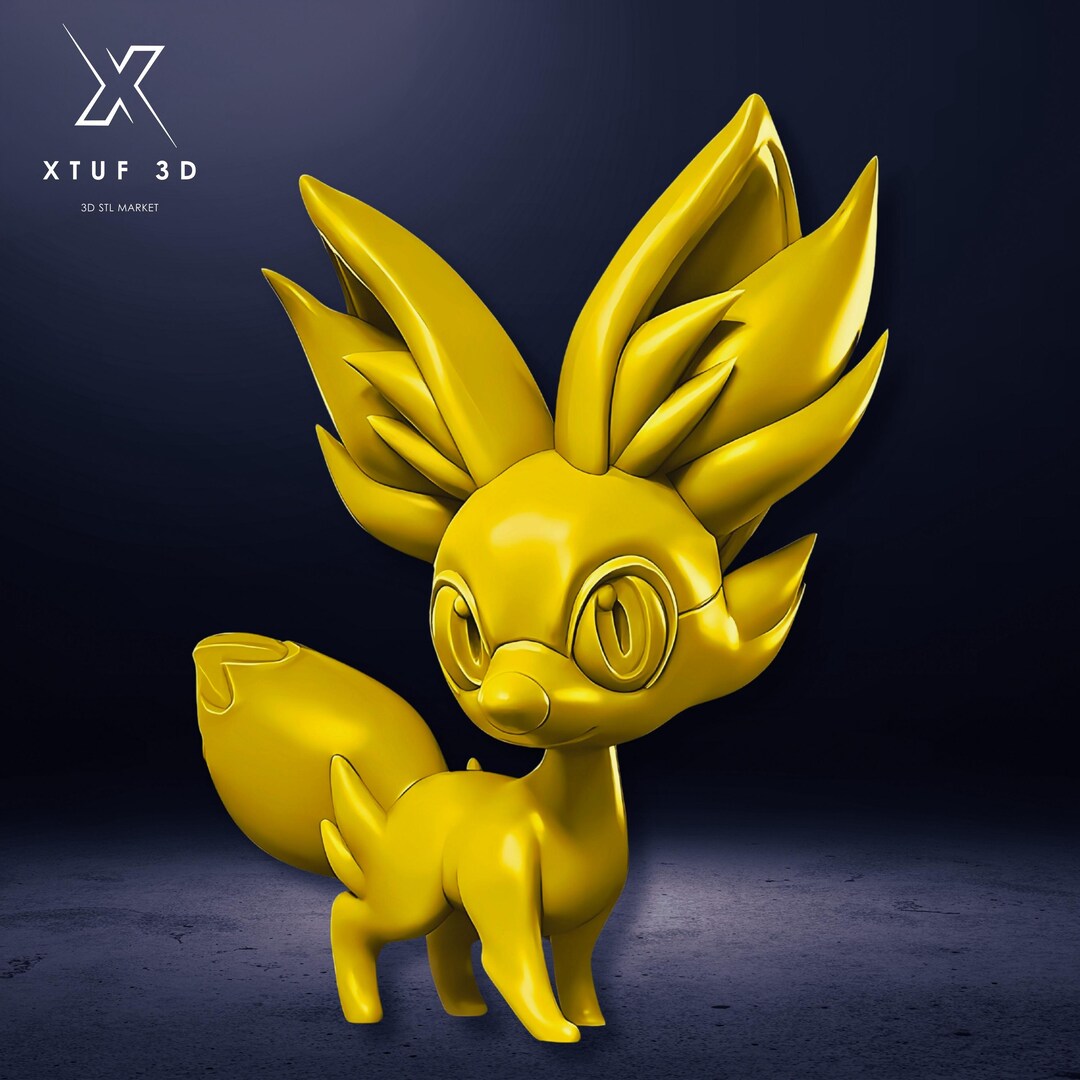 Fennekin Figure, Pokemon Stl File 3D Printing, Statue Stl, Pokemon ...