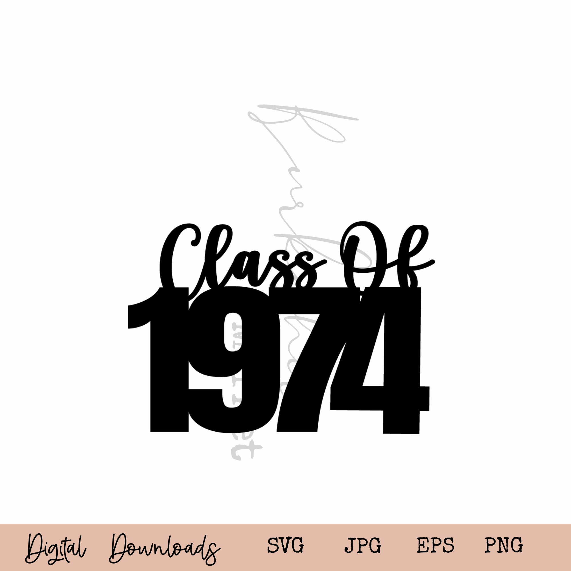 1974 Decor SVG I Class Reunion 1974 I Reunion SVG I High School Reunion ...