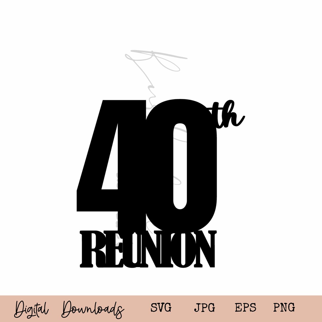 40 Years Decor SVG I Class Reunion 1983 I 40th SVG I High School ...