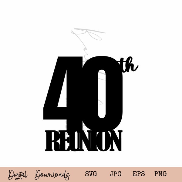 40th Class Reunion - Etsy