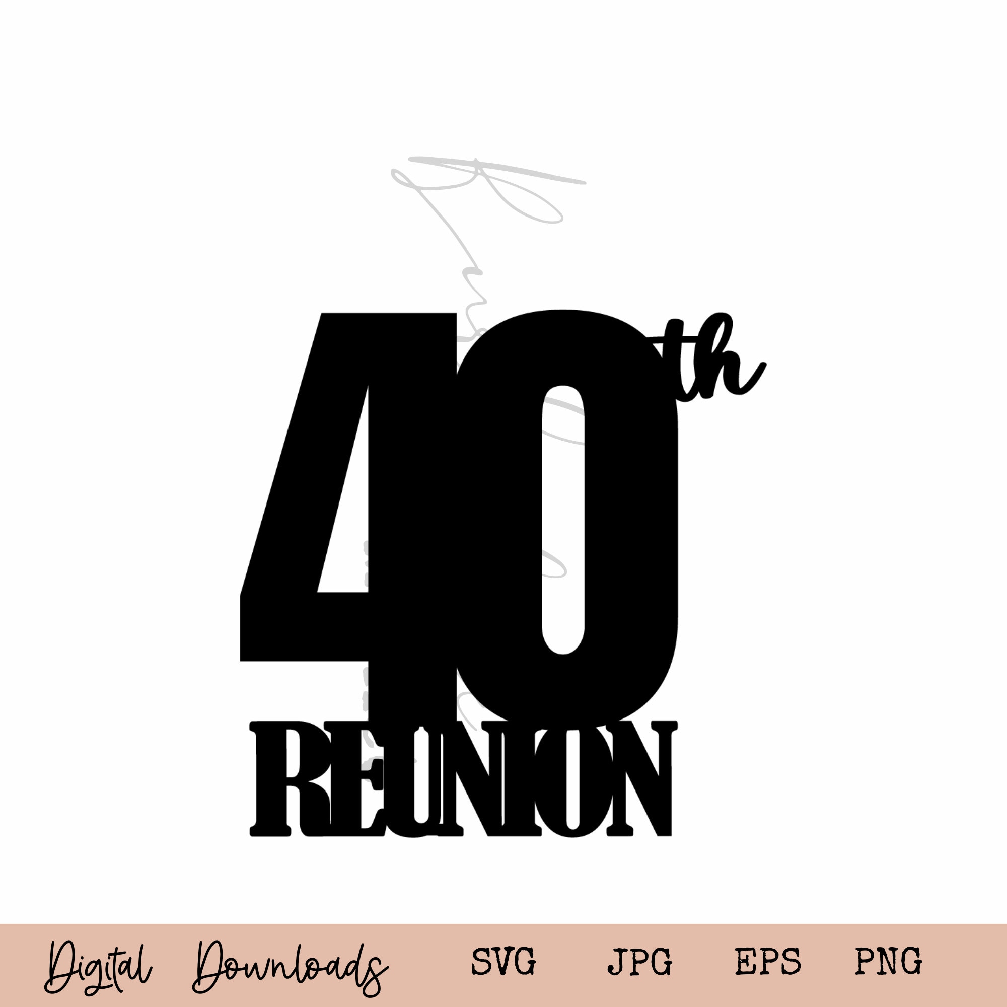 40 Years Decor SVG I Class Reunion 1983 I 40th SVG I High School ...