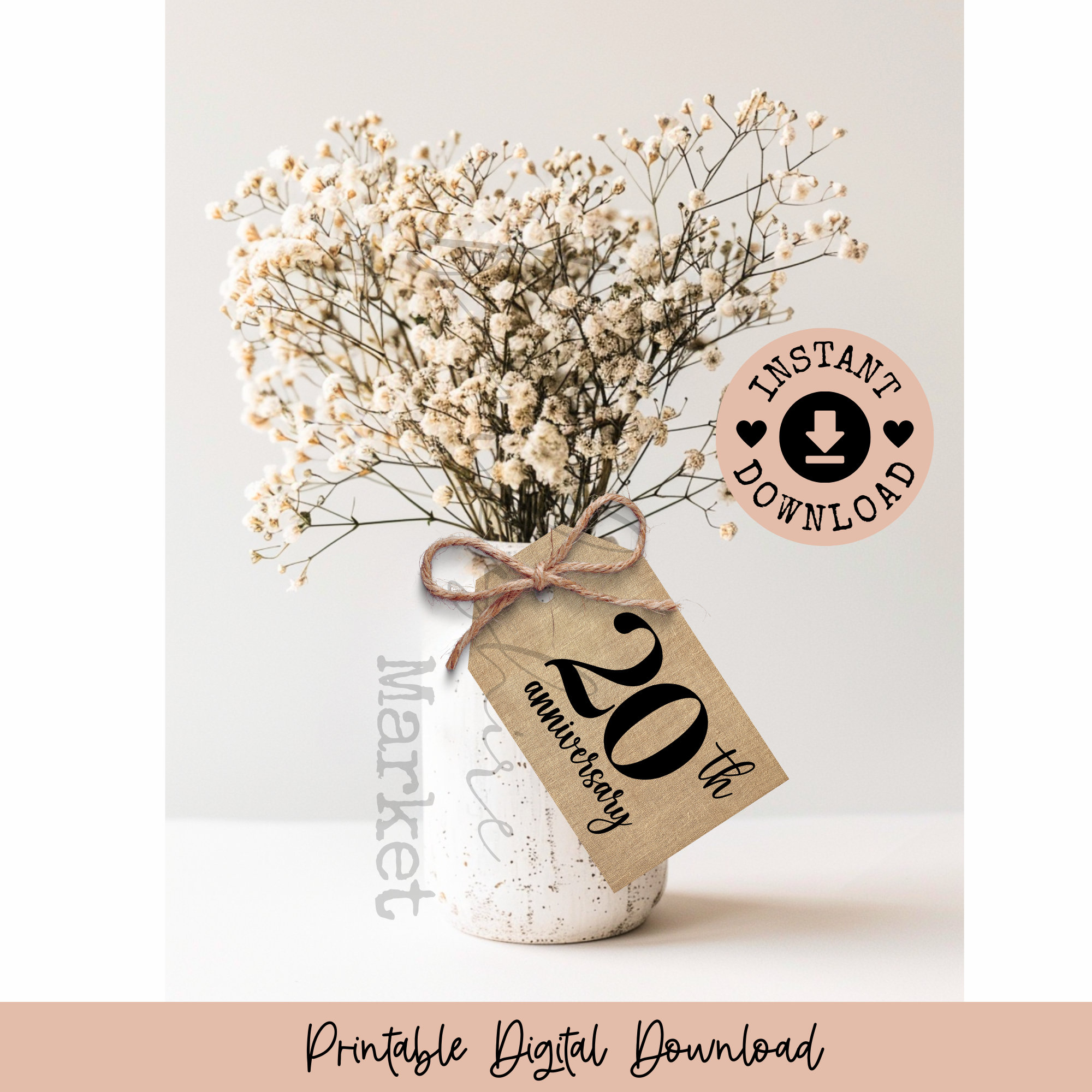 20th Anniversary Decorations / 20 Wedding Anniversary Centerpiece ...