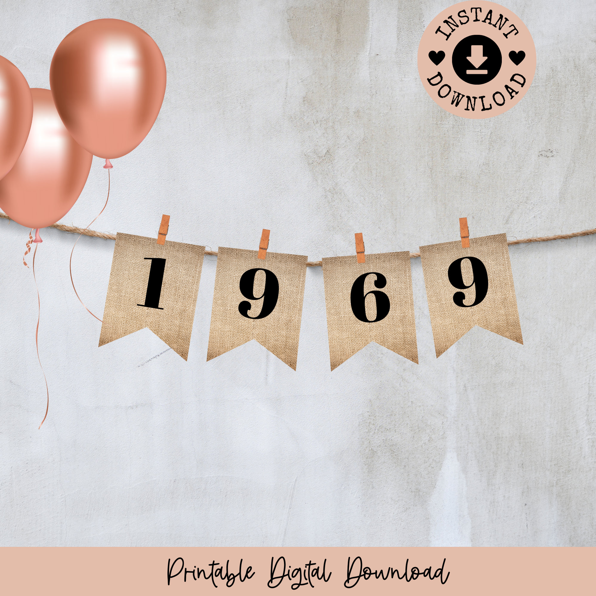 Class Reunion Faux Burlap Banner 1969 / Graduation Decorations / Class ...